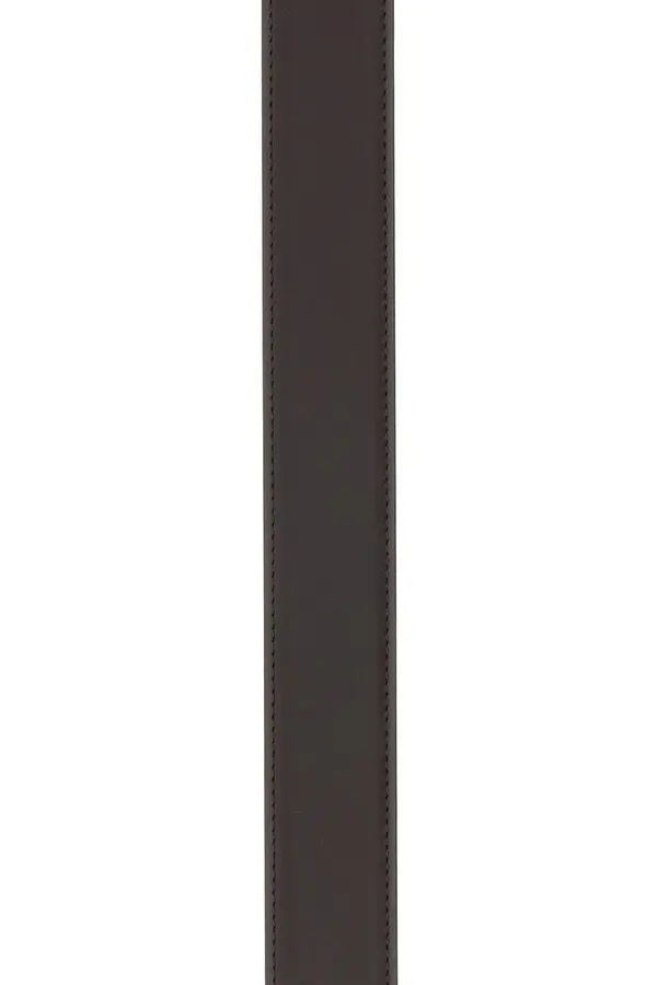 FERRAGAMO Chocolate Leather Reversible Belt