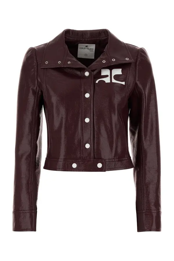 COURREGES Aubergine Vinyl Blazer