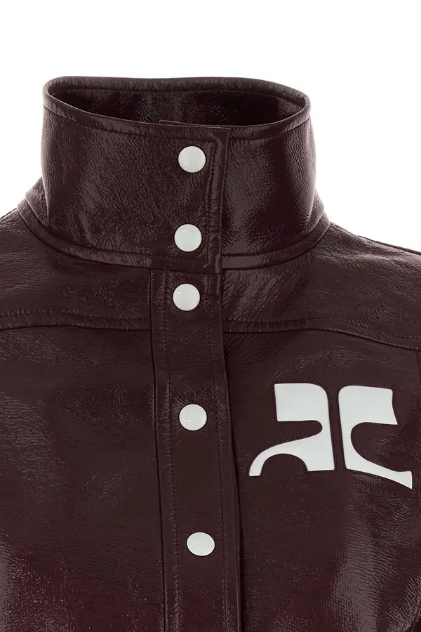 COURREGES Aubergine Vinyl Blazer