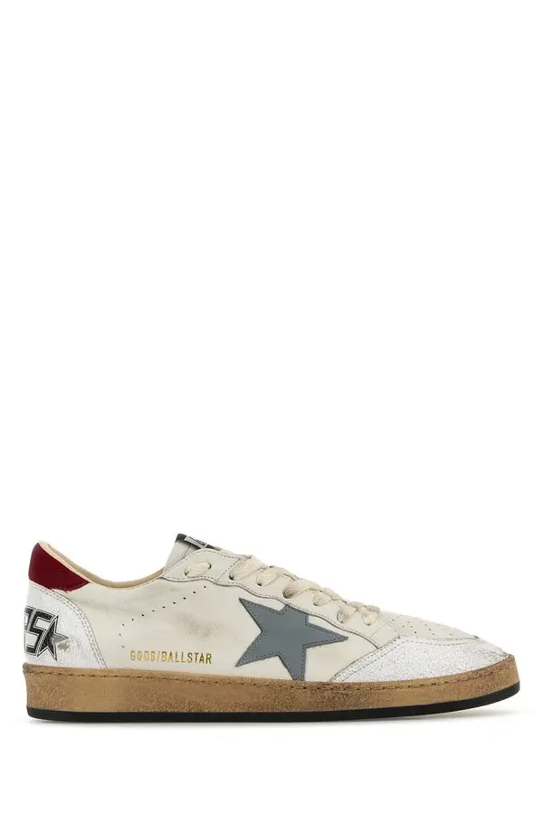 GOLDEN GOOSE Two-tone Leather Ball Star Sneakers - White