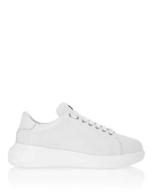 Philipp Plein Nappa Leather Low Top Sneakers Monogram