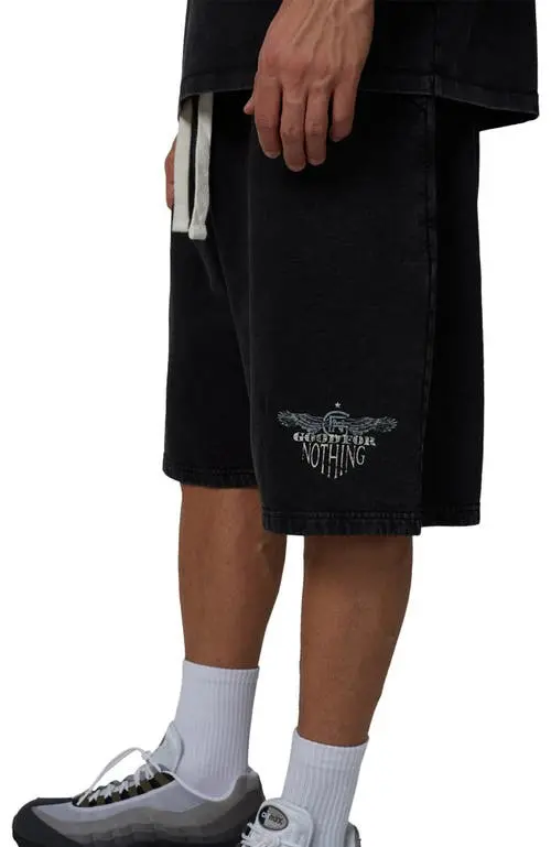 GOOD FOR NOTHING Oversized Eagle Shorts