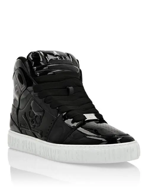 Philipp Plein Super Street Hi-top Sneakers Skull&bones - Black