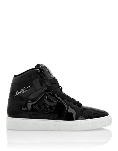 Philipp Plein Super Street Hi-top Sneakers Skull&bones - Black