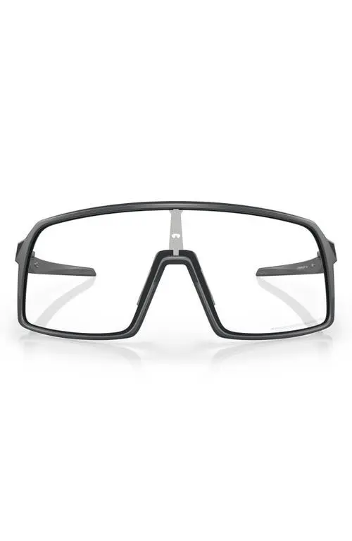 Oakley Sutro 60mm Photochromic Rectangle Shield Sunglasses - Matte Carbon/clear
