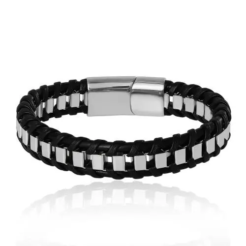Lucky Brand Woven & Stainless Link Bracelet