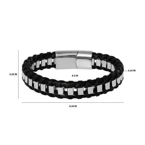 Lucky Brand Woven & Stainless Link Bracelet