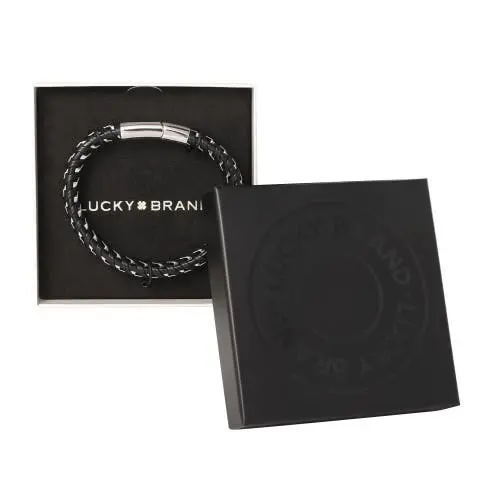 Lucky Brand Woven & Stainless Link Bracelet