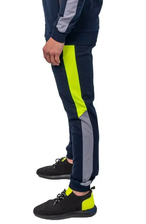 MACEOO Level Neon Striped Jogger Pants