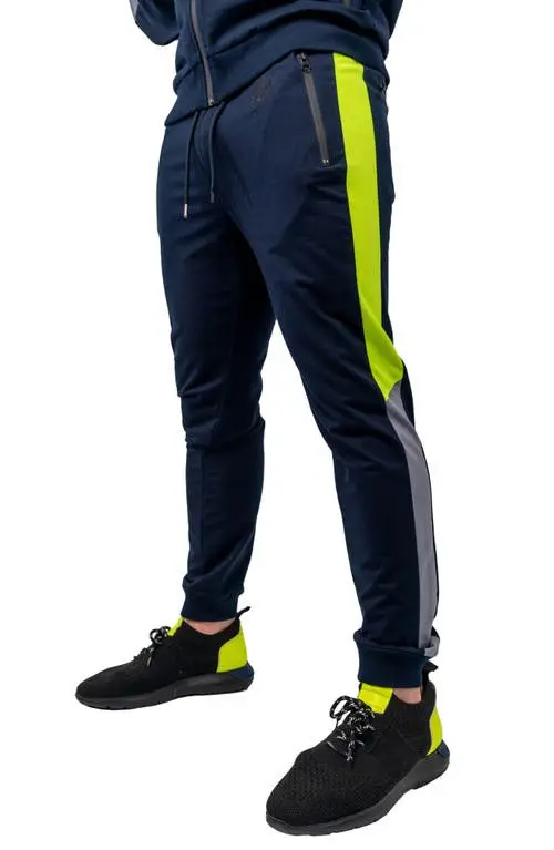 MACEOO Level Neon Striped Jogger Pants