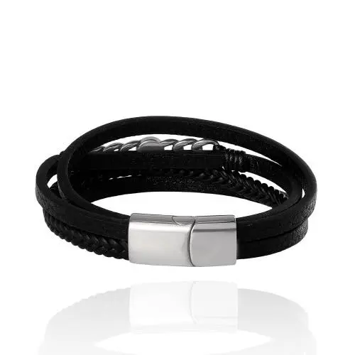 Lucky Brand Multi-row Chain Bracelet With Compass Emblem