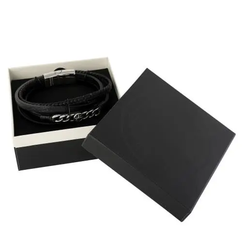 Lucky Brand Multi-row Chain Bracelet With Compass Emblem