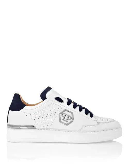 Philipp Plein Mix Leather Lo-top Sneakers