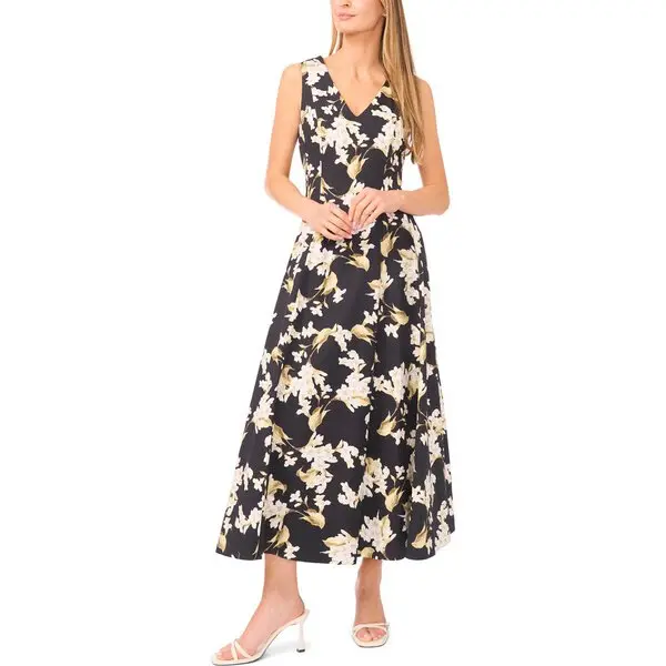 Ted Baker London Elana Floral Cotton Midi Dress