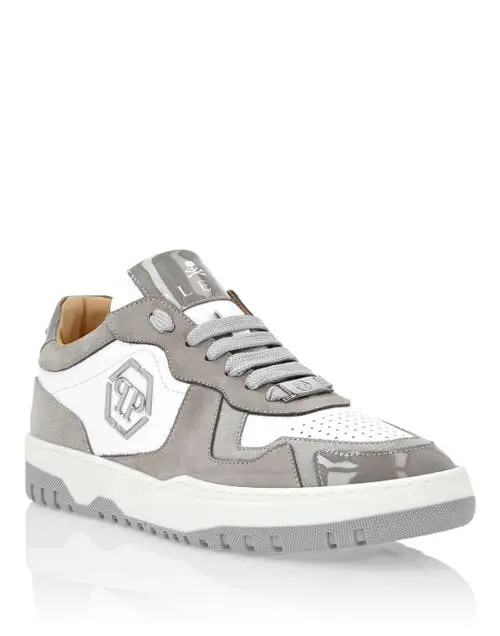 Philipp Plein Mix Leather Lo-top Sneakers Techno