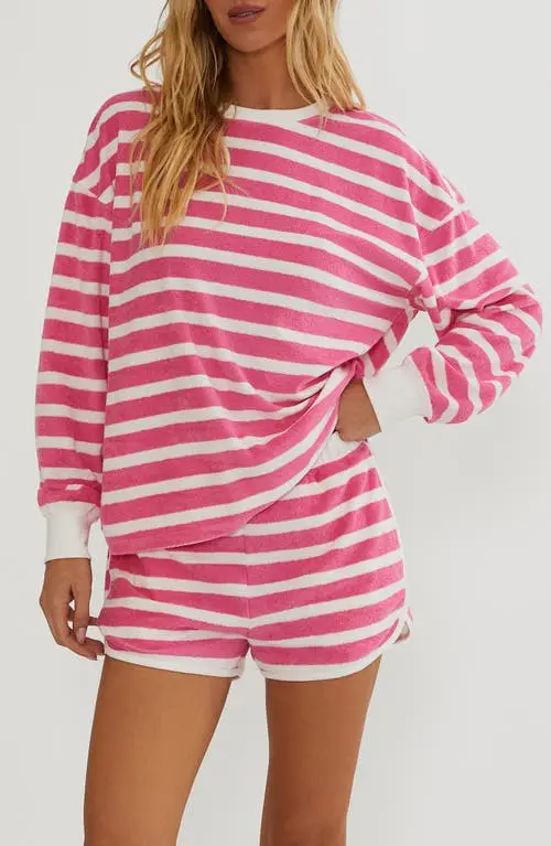 Beach Riot Cyra Striped Terry Top