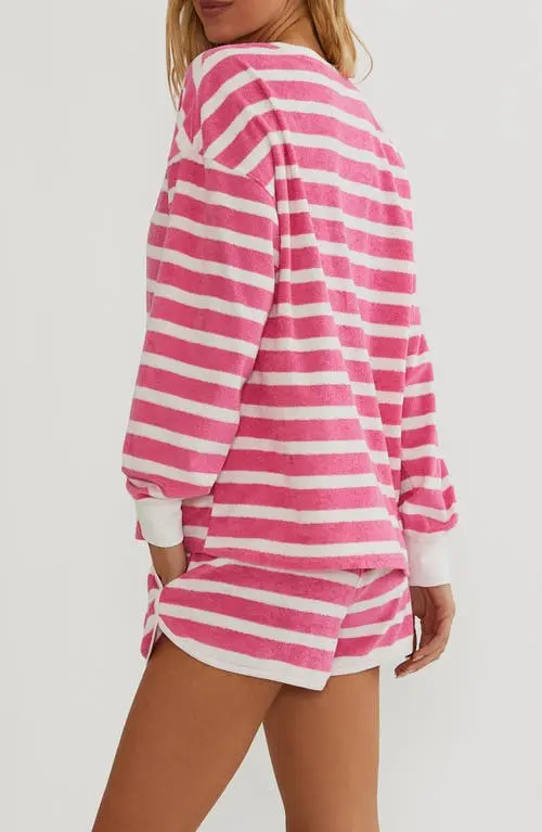 Beach Riot Cyra Striped Terry Top