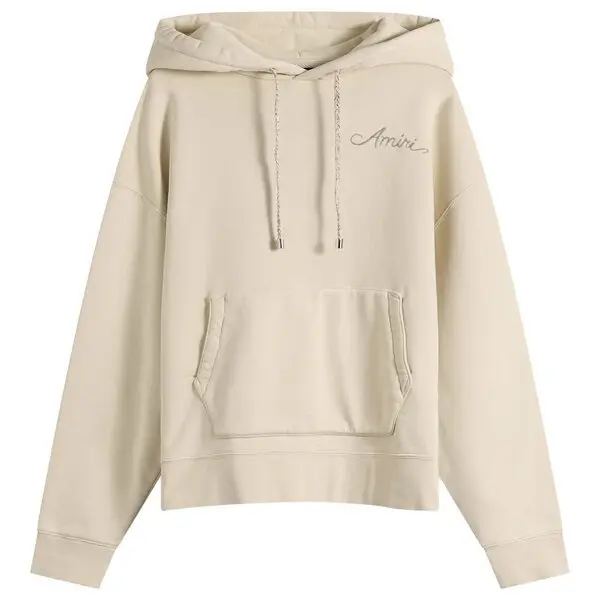 Amiri Ma Check Patch Skate Hoodie - Alabaster