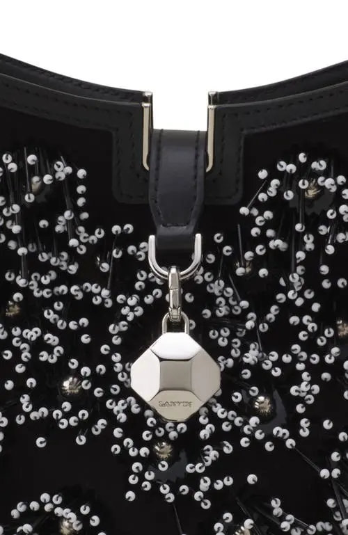 LANVIN Catch Embroidered Leather Bucket Bag