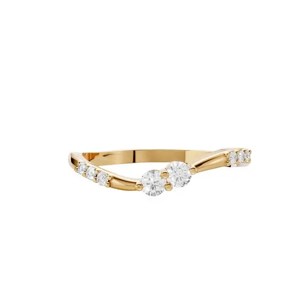 AYA FINE JEWELRY Round Lab Diamond Twist Ring In 14k Gold - Yellow