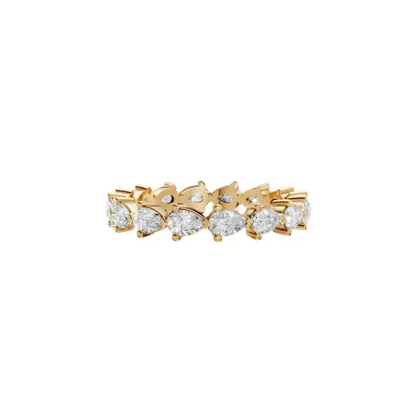 AYA FINE JEWELRY 1.48 Ctw Pear Cut Lab Diamond Full Eternity Band In 14k Gold - Yellow