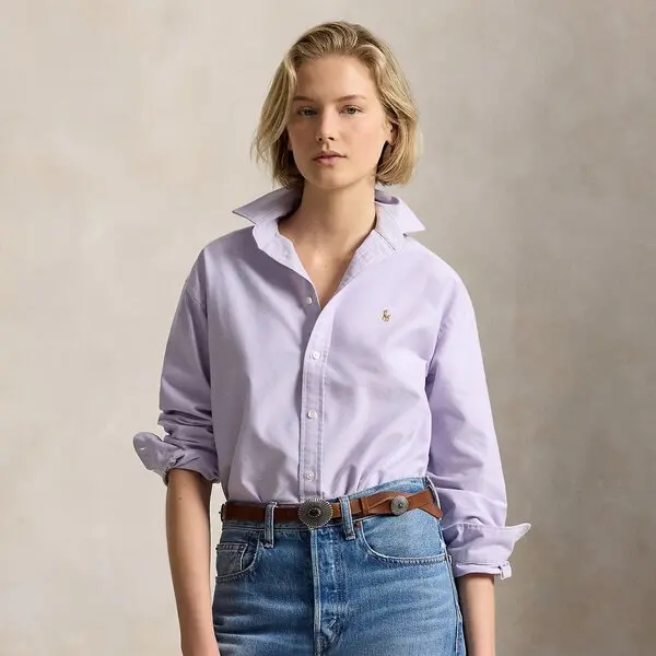 Ralph Lauren Relaxed Fit Cotton Oxford Shirt - Lavender