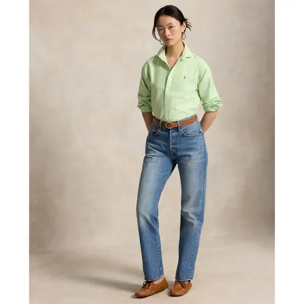 Ralph Lauren Relaxed Fit Cotton Oxford Shirt - Lime Drop
