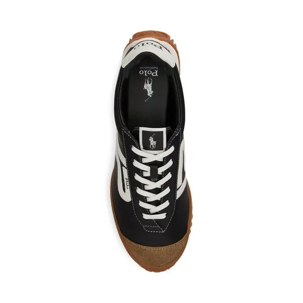 Ralph Lauren Leather Treaded Low-top Sneaker