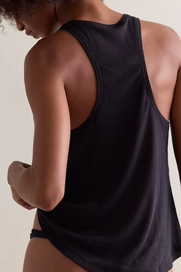 Free People Intimately Bare Rib Tank - Black