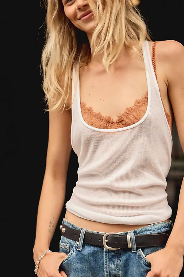 Free People Intimately Bare Rib Tank - Clean Ivory
