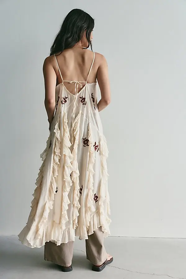 Free People Rosa Embroidered Maxi Top
