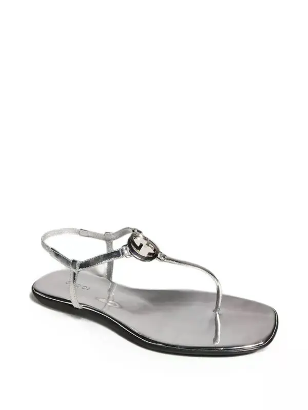 Gucci Interlocking-g Leather Sandals