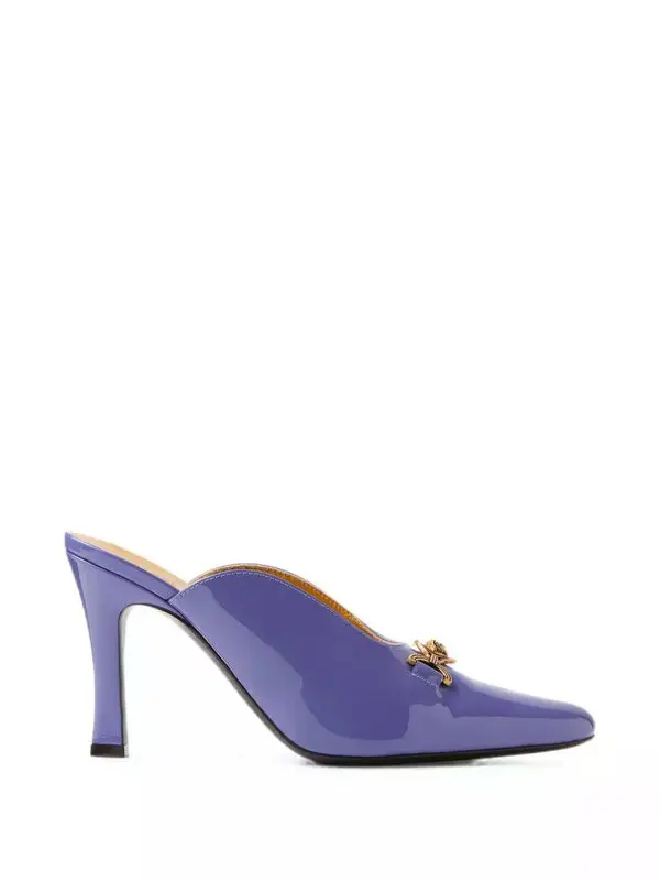 Versace Marisa Patent Mules 90 Mm - Purple