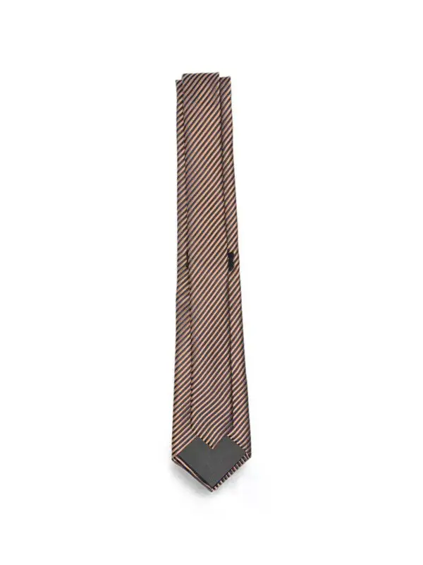 Giorgio Armani Diagonal-stripe Tie - Brown