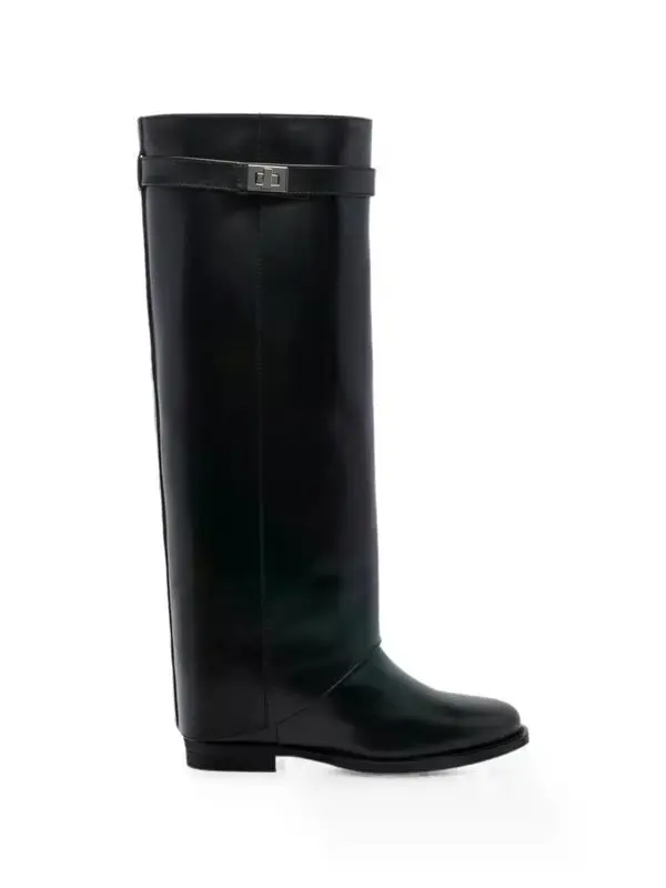 VIA ROMA 15 Padlock-detail Knee-high Boots