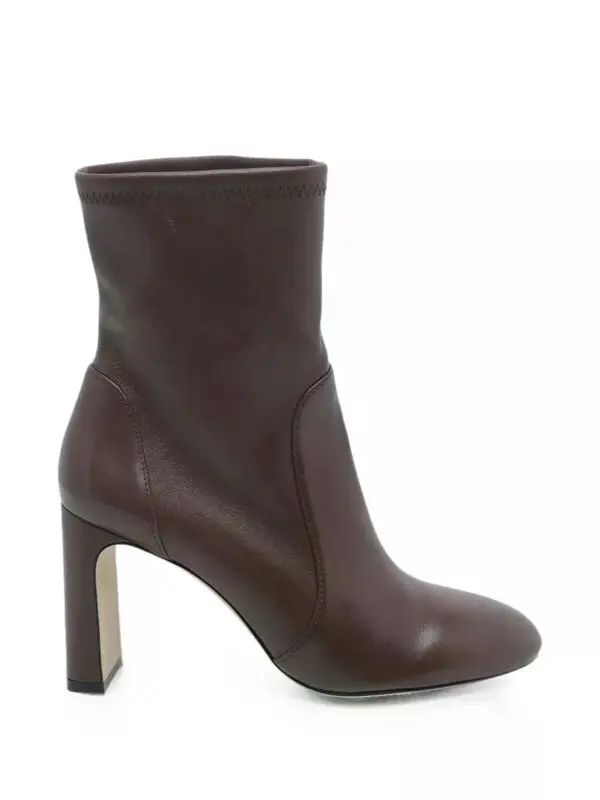 STUART WEITZMAN Babette Round-toe Ankle Boots - Brown