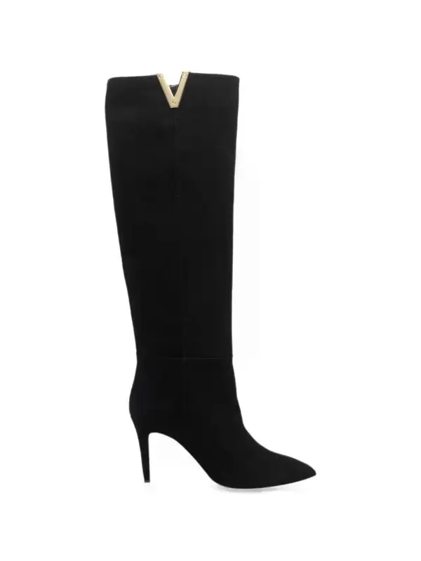 VIA ROMA 15 Pointed-toe Suede Boots - Black