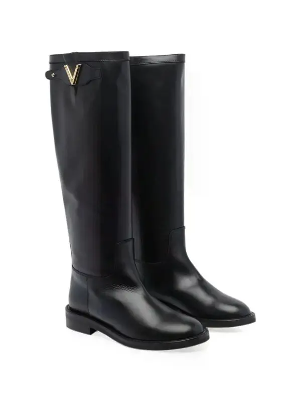 VIA ROMA 15 Logo-plaque Knee-high Boots