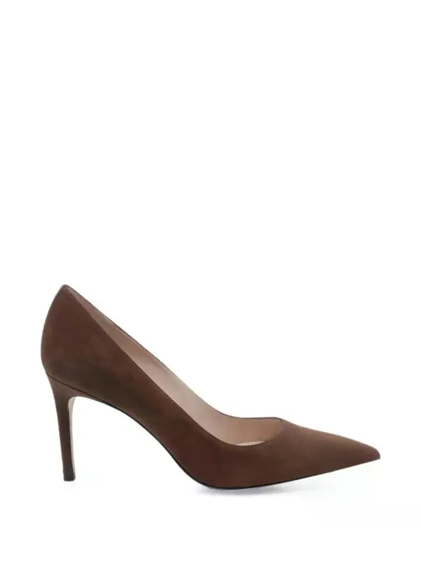 STUART WEITZMAN Power 85 Pointed-toe Pumps - Brown