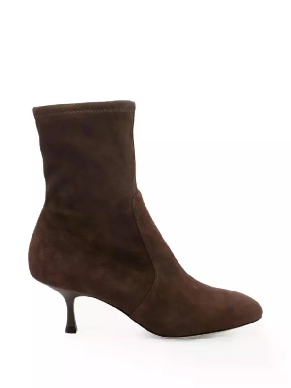 STUART WEITZMAN Madison Suede Ankle Boots - Brown