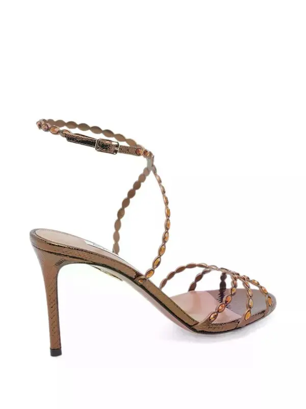 AQUAZZURA Love Struck 85 Sandals - Brown