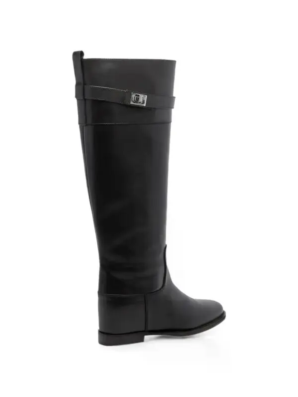 VIA ROMA 15 Padlock Leather Boots