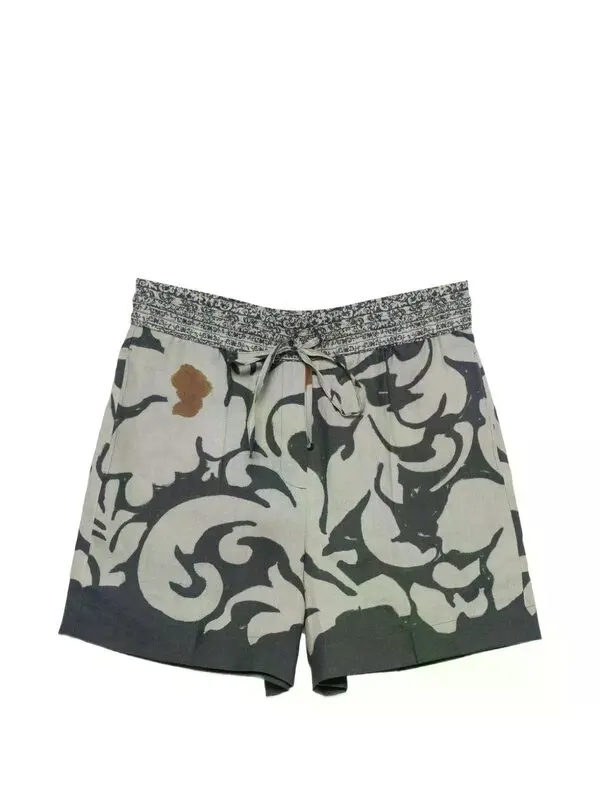 LUISA CERANO Abstract-print Drawstring Shorts