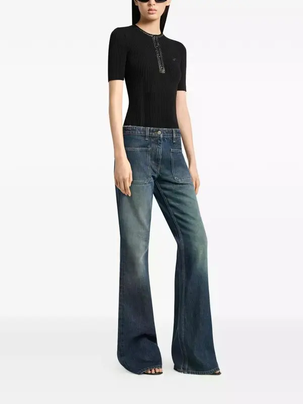 COURREGES Embroidered Ac Logo Denim