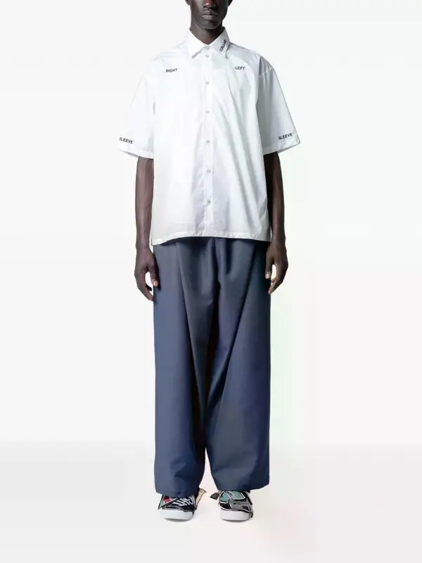 YOSHIOKUBO Embroidered Short-sleeve Shirt