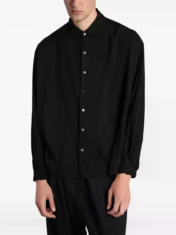 KANEMASA PHIL Artisan Long-sleeve Shirt - Black