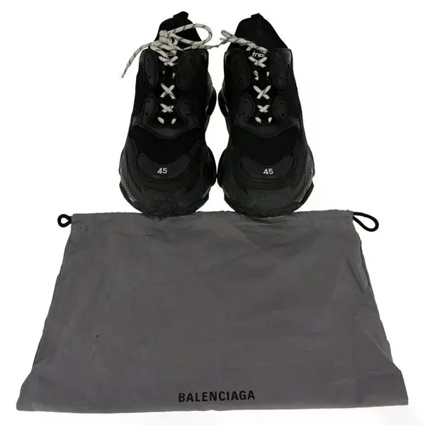 Balenciaga Triple S Clear Sole Sneakers - Black