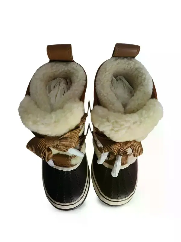 Chloé Shearling-trim Hiking Boots