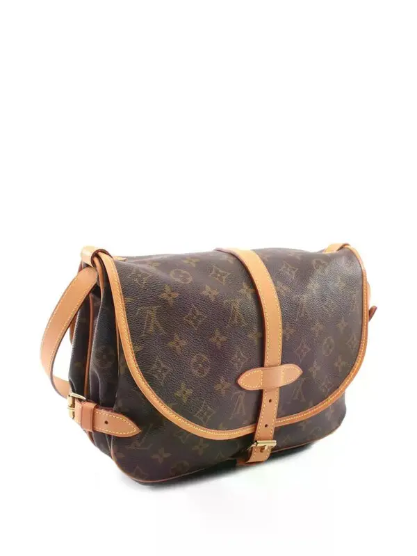 LOUIS VUITTON Monogram Saumur 30 Crossbody Bag - Brown