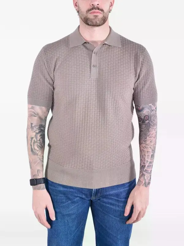 KANGRA Short-sleeve Polo Shirt - Brown